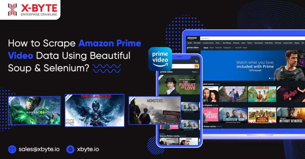 Scrape Amazon Prime Video Data with Python | X-Byte