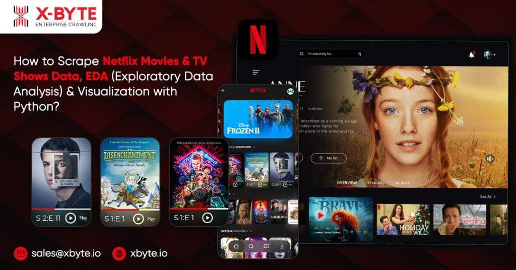 Scrape Netflix Movies & Shows Data with Python | X-Byte